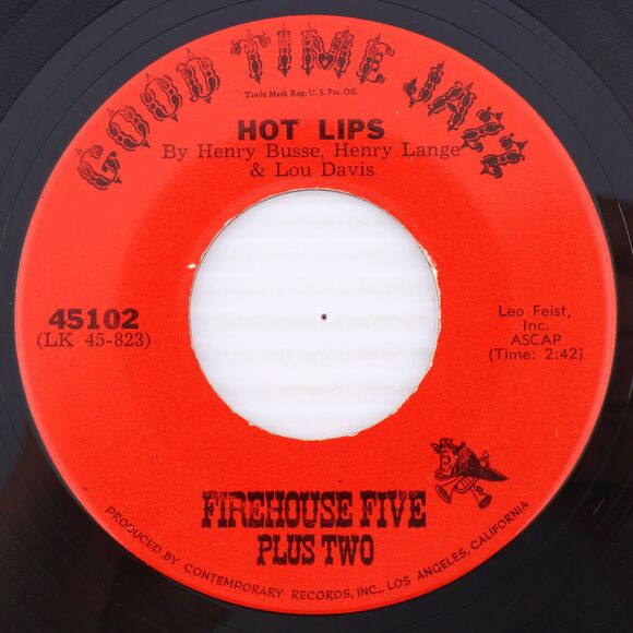 Media | Firehouse Five Plus Two Hot Lips Flamin Mamie 7 Vinyl 45rpm ...